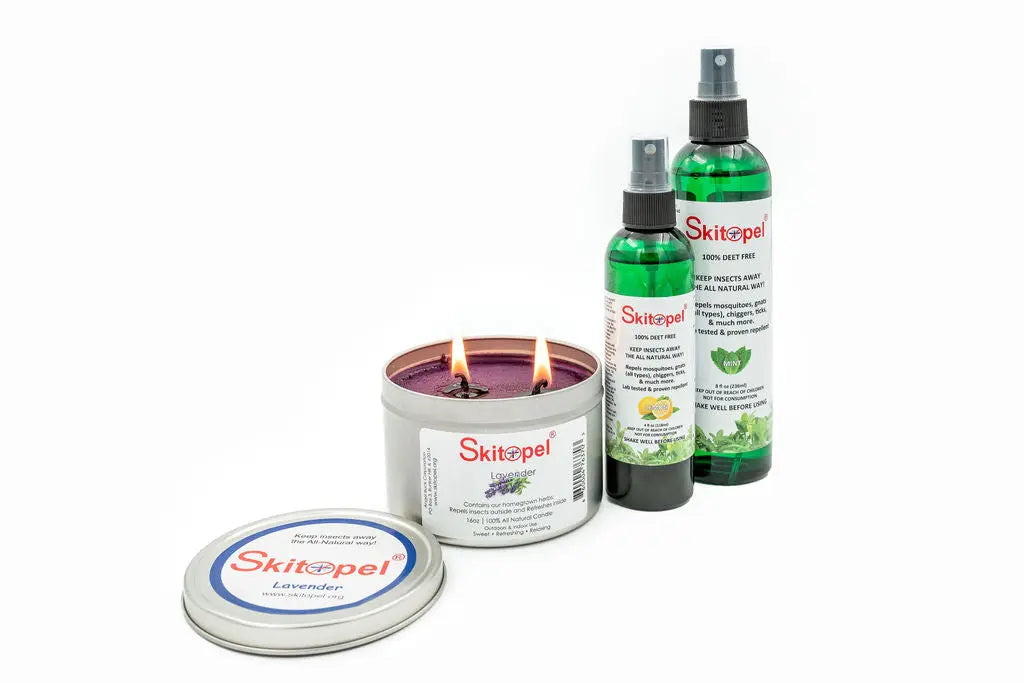 Skitopel Ultimate Insect Repellent Bundle - Sprays & Lavender Candle